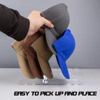 China U Shape Acrylic Hat Display Rack With 3MM Thickness Customizable Size For Home And Retail Shop for sale