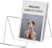 China Transparent Acrylic Book Stand Holder With Customizable Size And Stable Structure For Home And Office for sale