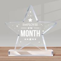 China Table Top Acrylic Star Award T Shape Clear Custom Acrylic Medals for sale