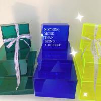 China Custom Acrylic Gift Box With Lid Storage Display For Jewelry Accessories for sale