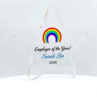 China 25mm Thick Star Acrylic Award Plaques Custom Crystal Perspex Trophies For Recognition Achievement for sale