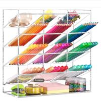 China Clear Acrylic Display Rack For Pen Pencil Cosmetics Acrylic Storage Display Holder for sale