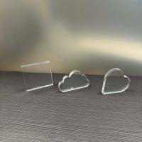 China Cloud Shaped Heart Shaped Square Printed Solid Acrylic Display Blocks Transparent for sale