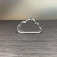 China Cloud Shaped Heart Shaped Square Printed Solid Acrylic Display Blocks Transparent for sale