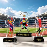 China Acrylic Awards Engraved Custom Acrylic Trophy Display Stand And Decorative Ornament for sale