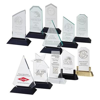 China Custom Acrylic Awards Trophy Blank With / Without Base Plexiglass Awards for sale