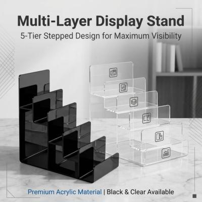 China 5 Tier Acrylic Display Stand For Wallets Sunglasses Brooches Jewelry Retail Counter for sale