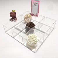 China 9 Compartment Acrylic Display Tray Clear Storage For Jewelry Cosmetics Accessories Retail Display for sale