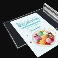 China Customize Double Sided Acrylic Holder Display Strong Advertising Table Deck Card Restaurant Transparent Crystal for sale