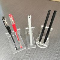 China Compact Clear Acrylic Pen Holder Display Multi Hole Tabletop Mount for sale