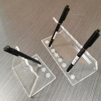 China Compact Clear Acrylic Pen Holder Display Multi Hole Tabletop Mount for sale