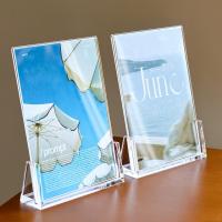 China 4X6 Inch Clear Acrylic Hoder Display Table Menu Sign Perspex Sign Holder for sale
