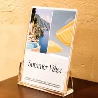 China 4X6 Inch Clear Acrylic Hoder Display Table Menu Sign Perspex Sign Holder for sale