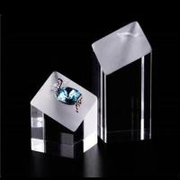 China Hand Ring Slotted Clear Acrylic Block White Acrylic Jewelry Display Holder for sale