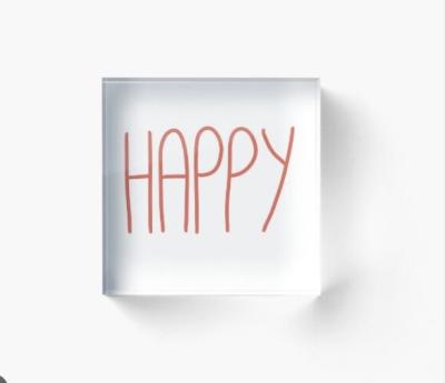 China Solid Acrylic Block Custom Photo Gift Personalized UV Photo Print Block Square for sale