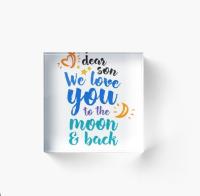 China Solid Acrylic Block Custom Photo Gift Personalized UV Photo Print Block Square for sale