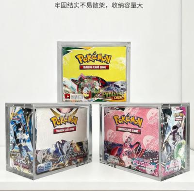 China Acrylic Display Case for PTCG Pokemon Cards Magnetic Dustproof Card Storage Box for sale