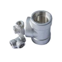 China ASME B16.11 High Pressure Steel Pipe Fittings 304L 316L Socket Weld Tee 3000# 6000# 9000# for sale