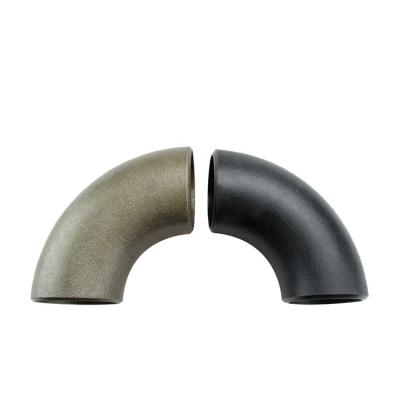China Carbon Steel Butt Welded Pipe Fittings Seamless Long Radius 90 Degree Bend for sale