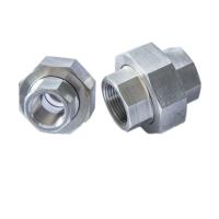 China Pipe Ss304 Threaded Union Fitting Female Connector Stainless Steel Hexagon 1/2inch for sale