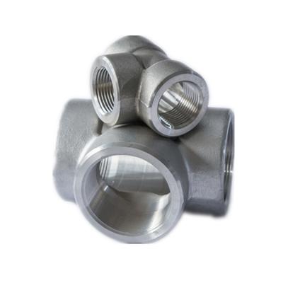 China Carbon Steel Female Bspt Threaded Tee Fitting Adapter 3 Way Corrosion Resistant for sale