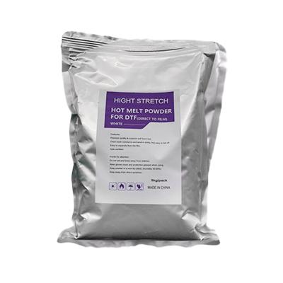 China KECAI 1kg/Bag TPU DTF Powder DTF Transfer Powder High Elasticity White Hot Melt Powder for sale