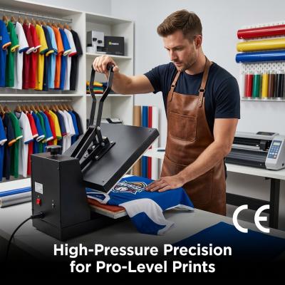 China Factory Wholesale 38x38cm Digital Transfer Manual Heat Press Machine for Custom Professional Sublimation T Shirt Printing Tools for sale