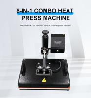 China KECAI Manual 29*38 / 38*38cm 8 in 1 Combo Heat Transfer Printing Machine Slide Rail Heat Press Sublimation Machines for sale