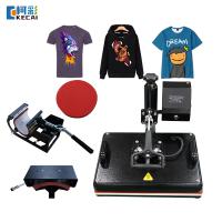 China KECAI Manual 29*38 / 38*38cm 8 in 1 Combo Heat Transfer Printing Machine Slide Rail Heat Press Sublimation Machines for sale