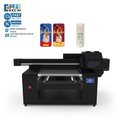 China KECAI 5060 UV Inkjet Flatbed Printer for Phone Case Glass Acrylic Plastic Metal Foam Auto Cleaning Printing Machine for sale
