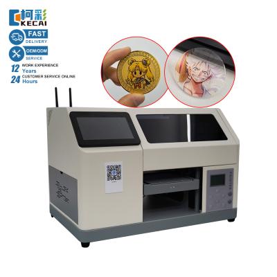 China KECAI AI Smart Newest A5 XP600 Inkjet Flatbed UV Printer With Smartphone App Control for Custom Phone Cases Golf Balls Badges for sale
