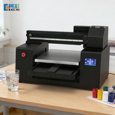 China KECAI 2026 UV 4050 Dual Xp600 Head A2 Flatbed Printer Small Size Glass Inkjet Printer for Phone Cases Golf Balls for Industrial for sale