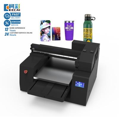 China KECAI Small Business 4050 Printing Machine Metal Sheet Frisbee Acrylic Ceramic Tile Crystal Logo Advertising UV Flatbed Printer for sale