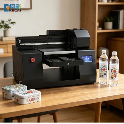 China KECAI Small Size A3 High Precision 3040 UV Flatbed Printer for Mug Pen Shoe Acrylic Wood Metal Glass Printing Machine for sale