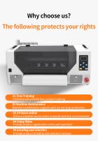 China KECAI A3 XP600/I1600 Dual-Head Desktop DTF Printer Thermal Transfer Flatbed 30CM DTF Inkjet Printer for Clothing Costume for sale