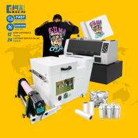 China KECAI XP600 30cm T-shirt DTF Printing Machine with Heater Transfer PET Film Printer Shaking Powder Machine No Cut for sale