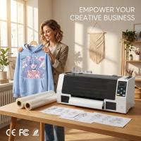 China KECAI Commercial DTF Printer One Stop Startup XP600 Vibrant Stretchable Durable Uniform Sportswear Tote Leather Polyester for sale