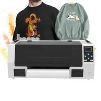 China 30cm Dtf Roll Printer Digital A3 epson Inkjet T-Shirt Printing Machine Heat Transfer Pet Film Jersey Printer for Textile for sale