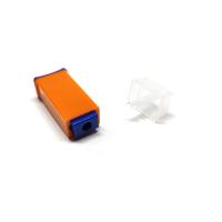 China 2.2mm 21G Pressure Activated Safety Lancet Orange Painless Lancets For Diabetes for sale