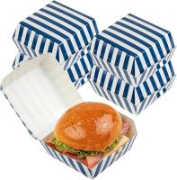 China Customized Eco Friendly Mini Burger Boxes Clamshell Food Containers for sale