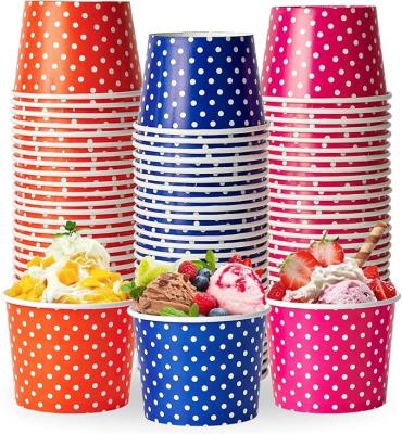 China 4oz-32oz Ice Cream Paper Cup Microwave Safe Leakproof With Customized Size for sale