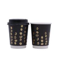 China Black Paper Coffee Cup Eco Friendly Compostable For Hot Chocolate Drinks for sale