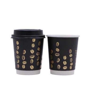 China Black Paper Coffee Cup Eco Friendly Compostable For Hot Chocolate Drinks for sale