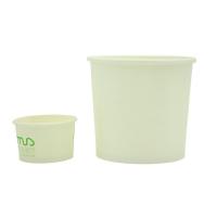 China Kraft White Paper Ice Cream Cups 16oz 20oz 24oz Recyclable Disposable Packaging for sale