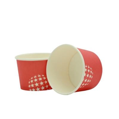 China 4Oz PE Coated  Paper Sundae Cups Disposable Ice Cream Pots SGS for sale