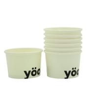 China 4 Oz Disposable Ice Cream Bowls White Eco Friendly Frozen Yogurt Cup for sale