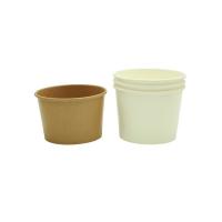 China Disposable Kraft Custom Ice Cream Paper Cups Ice Cream Take Out Cups for sale
