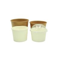 China 500/750/1000ML Disposable Paper Bowl Safe Food Grade With Lid for sale