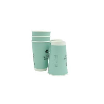 China Disposable Blue Paper Coffee Cup For Hot Liquid Chocolate Juice Hot Beverage Drinkings for sale