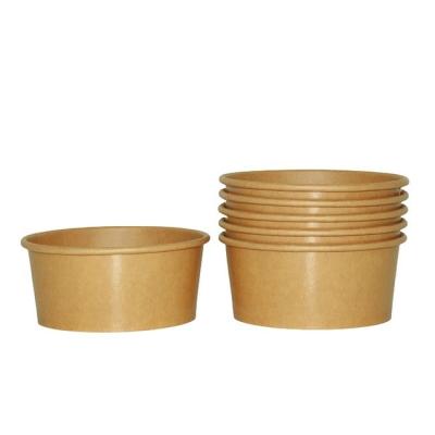 China Disposable Versatile Paper Cups For Hot Soup 16oz Kraft Soup Containers for sale